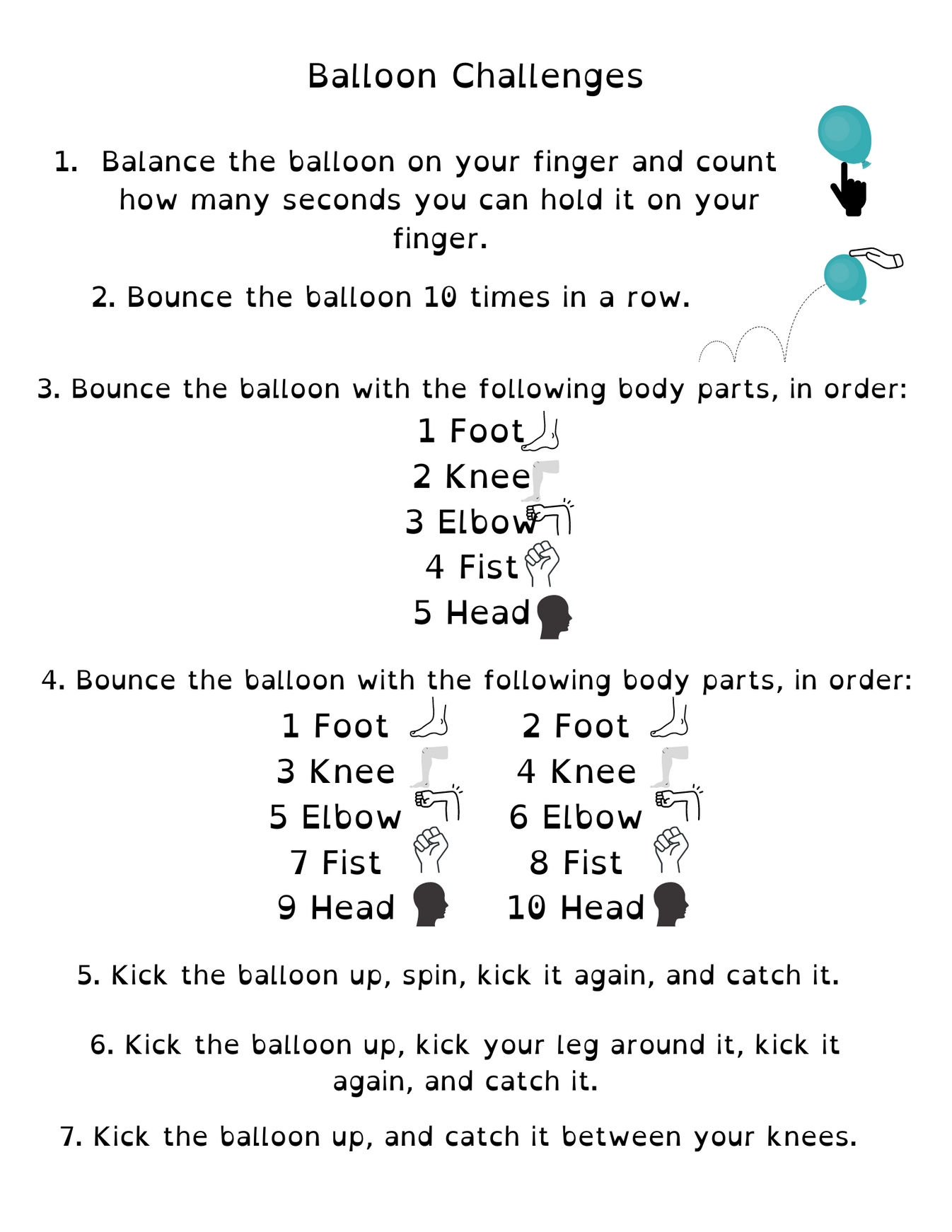 Proprioception Lesson & Balloon Challenges and Stereognosis Lesson ...