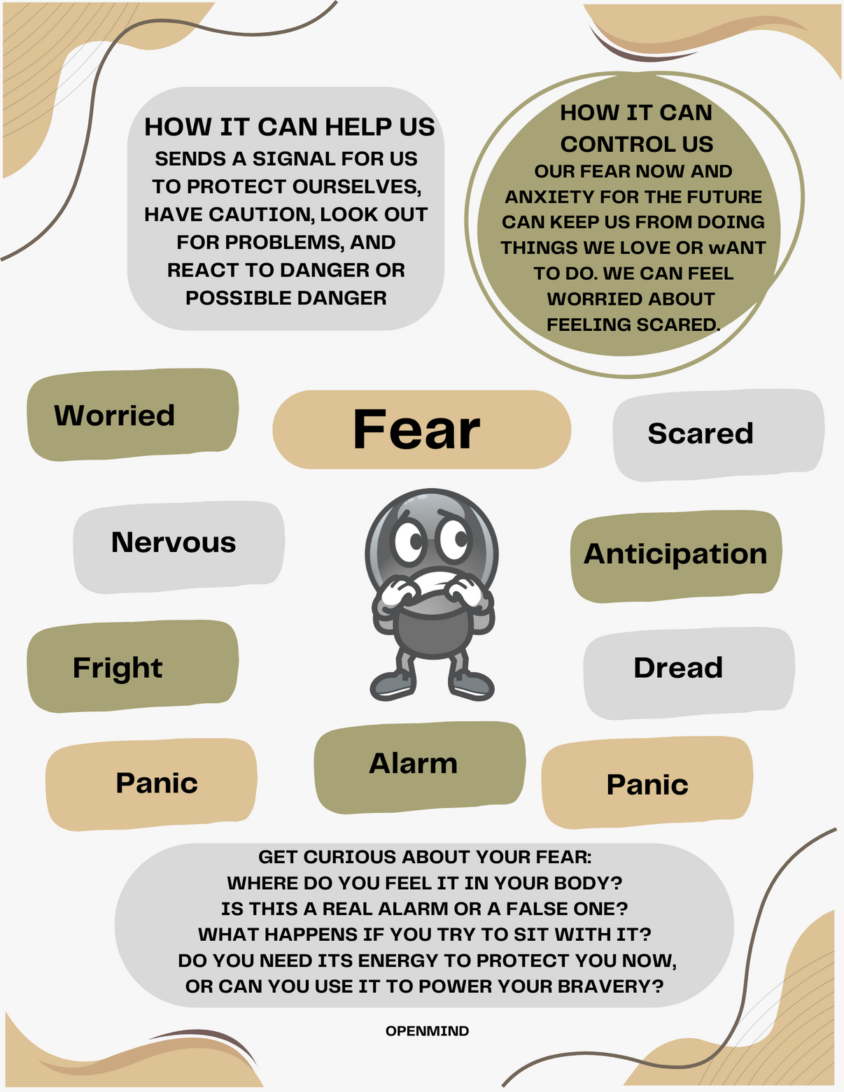 Fear and Anxiety Lesson – Little Lotus Therapy