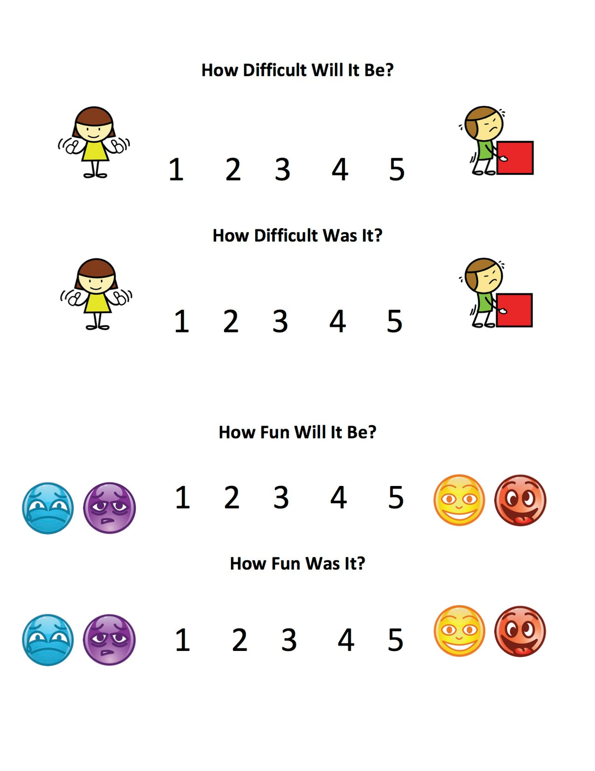 How Difficult - How Fun Scale – Little Lotus Therapy